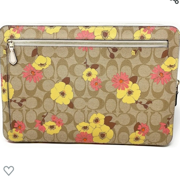 Coach | Bags | Coach Signature Canvas Monogram Brown Leather Laptop ...